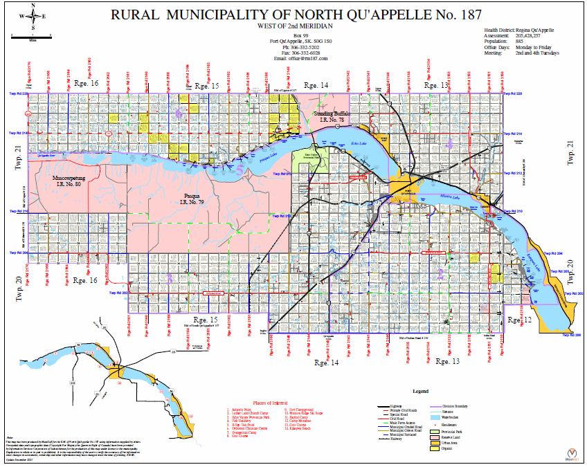 Area and Maps – RM North Qu'Appelle